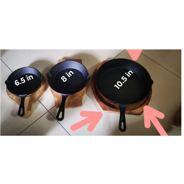 Cast Iron Skillet Cast Iron Different Sizes | Shopee Philippines