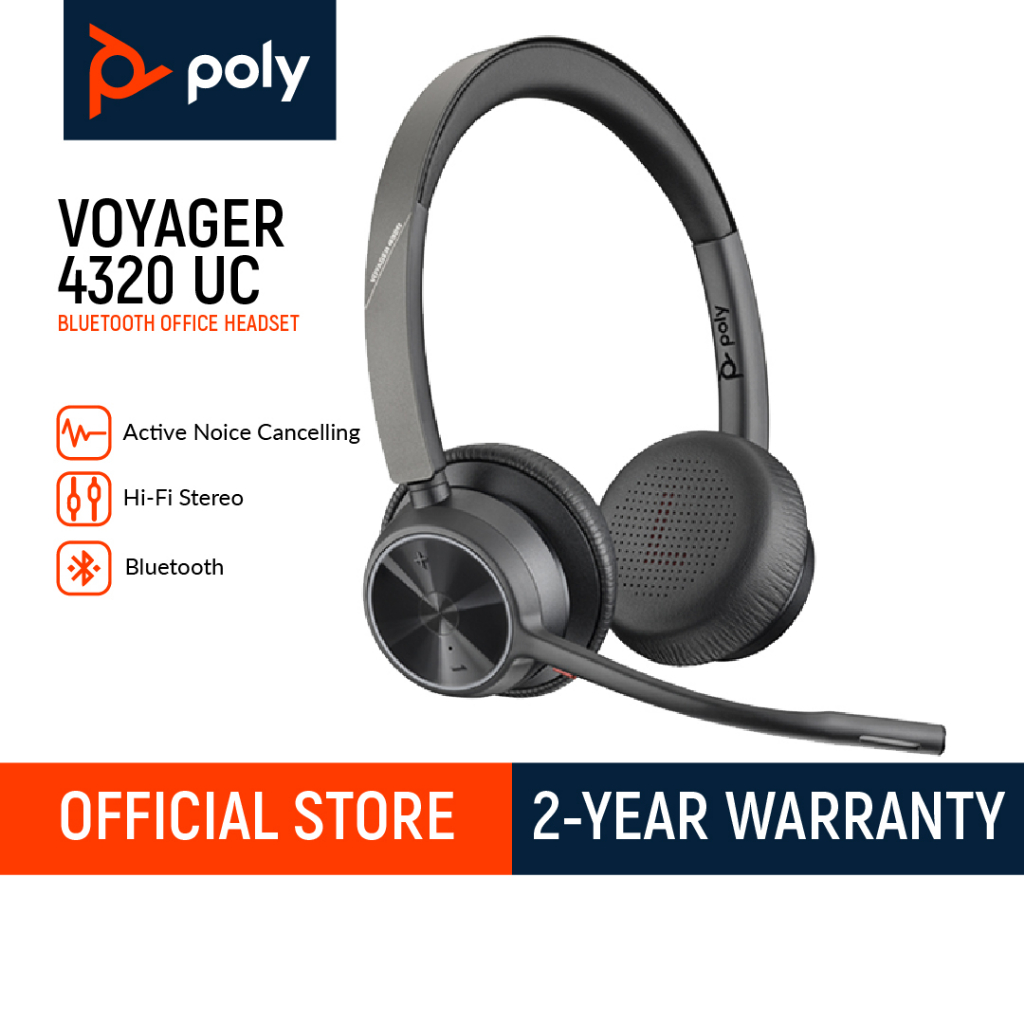 Poly Voyager 4320 UC Stereo USB-A Headset +BT700 USB-A Adapter | Shopee ...
