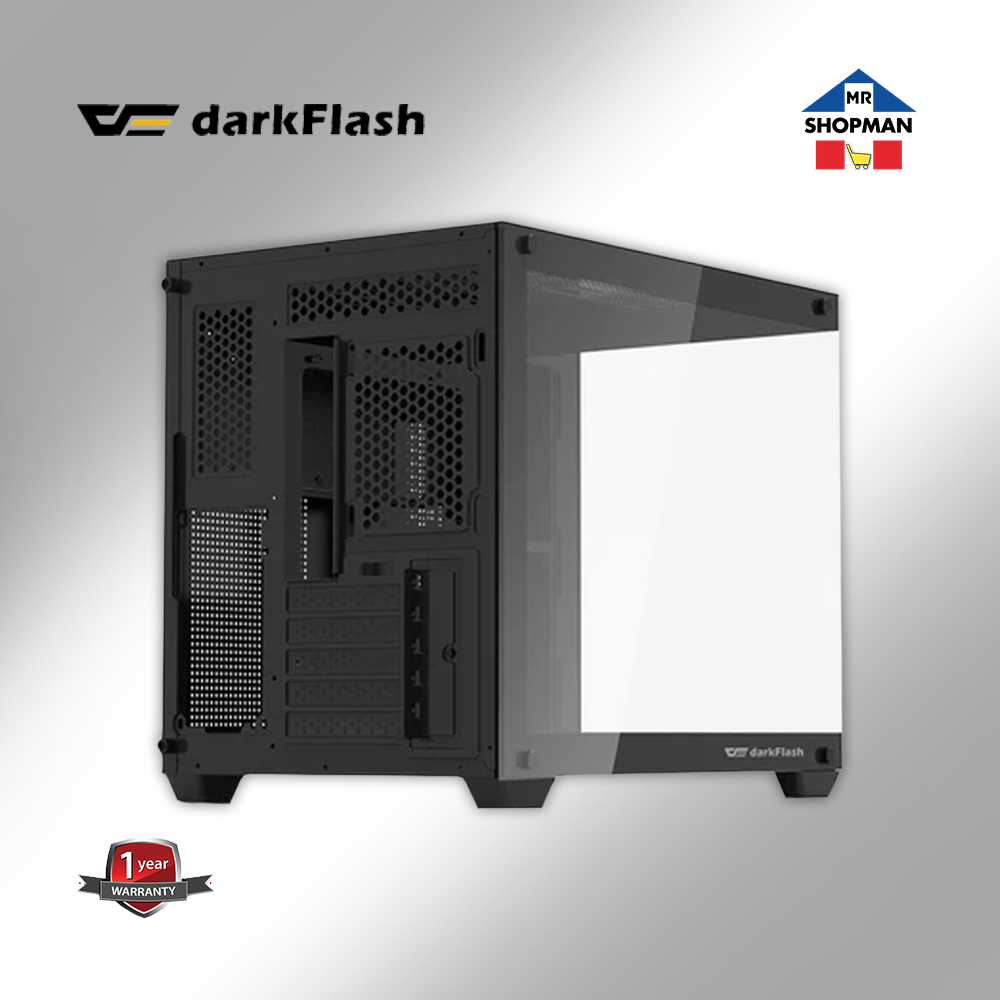 DarkFlash C285MP MATX / C285P ATX Tempered Glass Panoramic Side Transparent Desktop PC Case C285 ...