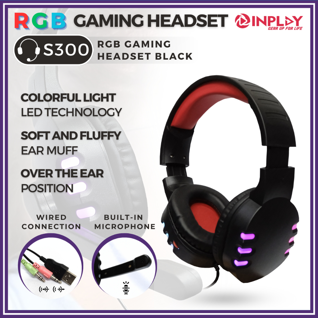 Brand New Inplay S300 Combo Gaming Headset with Mic RGB Headset for PC ...