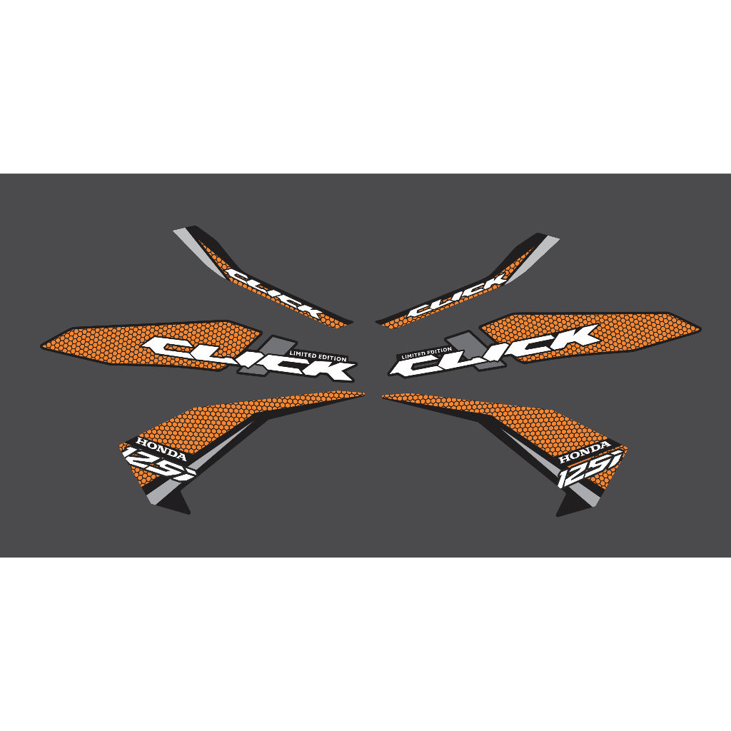 Honda Click 125V3 Honeycomb Decals sticker Malaysian Decals | Shopee ...