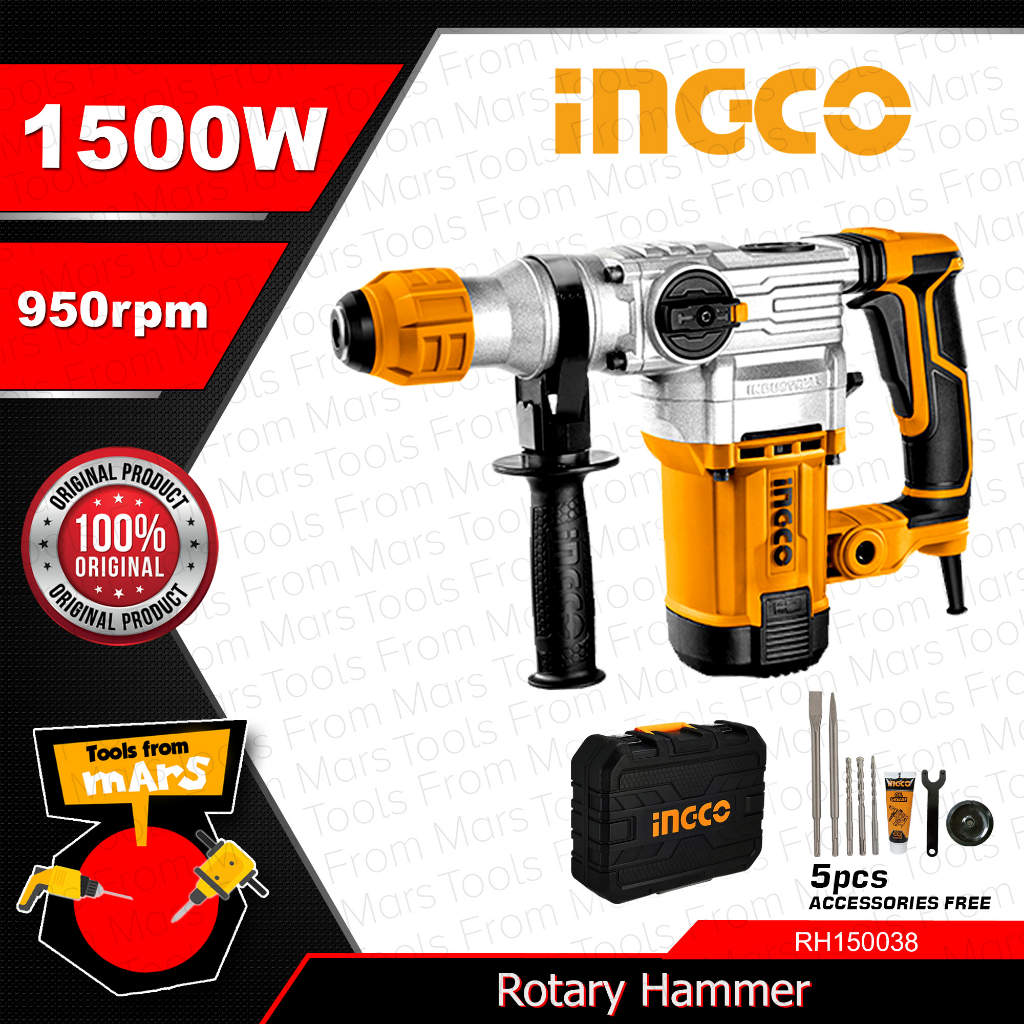 INGCO Rotary Hammer 1500W Demolition Electric Hammer IPT | Shopee ...