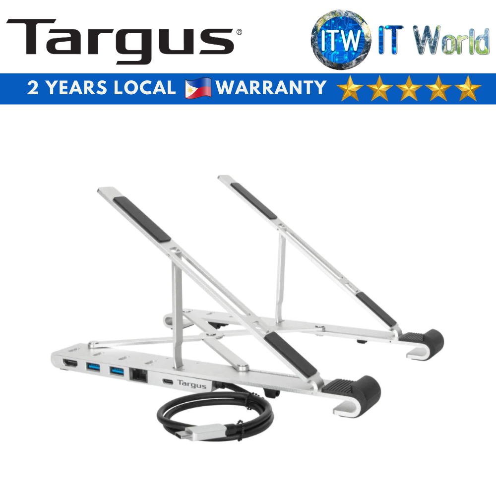 Targus AWU100005 Silver Portable Laptop Stand with Integrated Dock ...