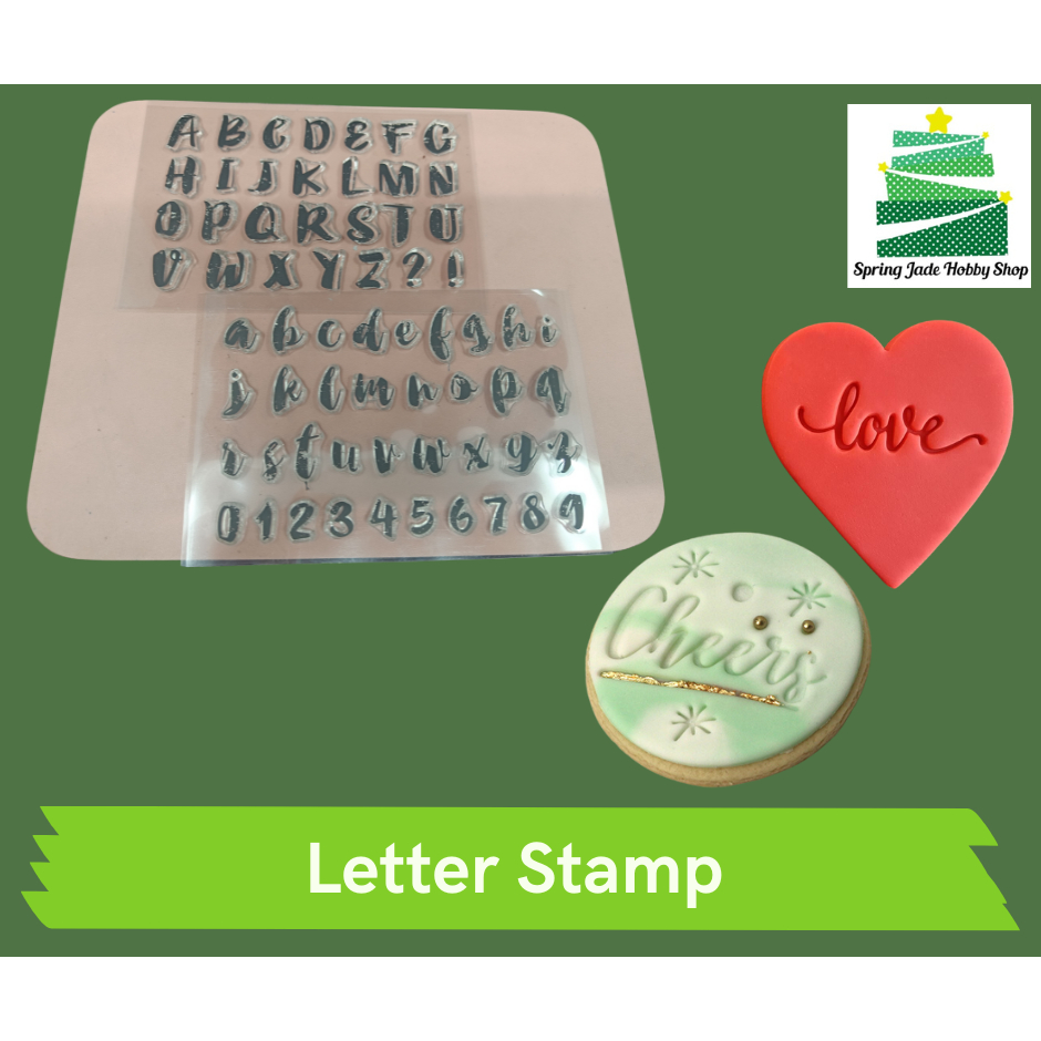 Spring Jade:Alphabet Letter Cake Stamp Tool Calligraphy Handwriting ...
