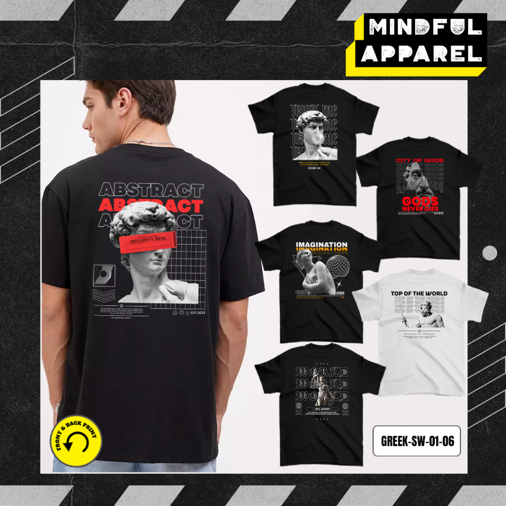 GREEK STATUE STREETWEAR | MINDFUL APPAREL GRAPHIC TSHIRT | Shopee ...