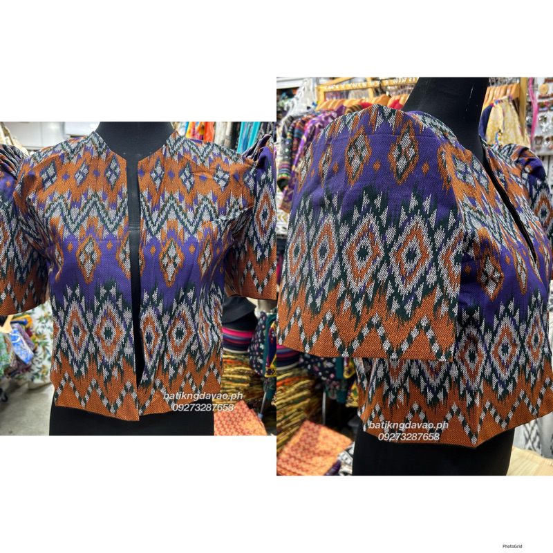 QUALITY Davao Batik Filipiniana Blazer Blouse Bolero Dress large-XXL ...
