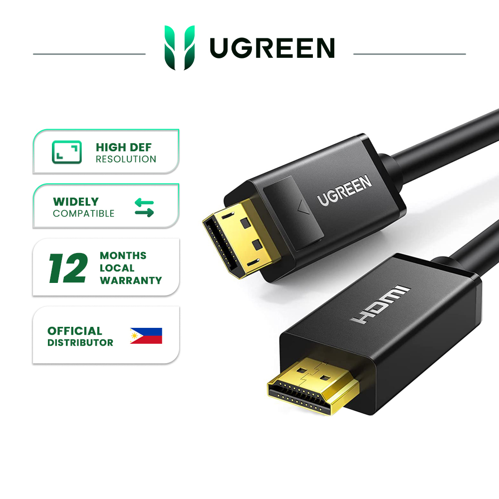 UGREEN 4K DP DisplayPort (Source) > HDMI (Display) Cable* - PH | Shopee Philippines