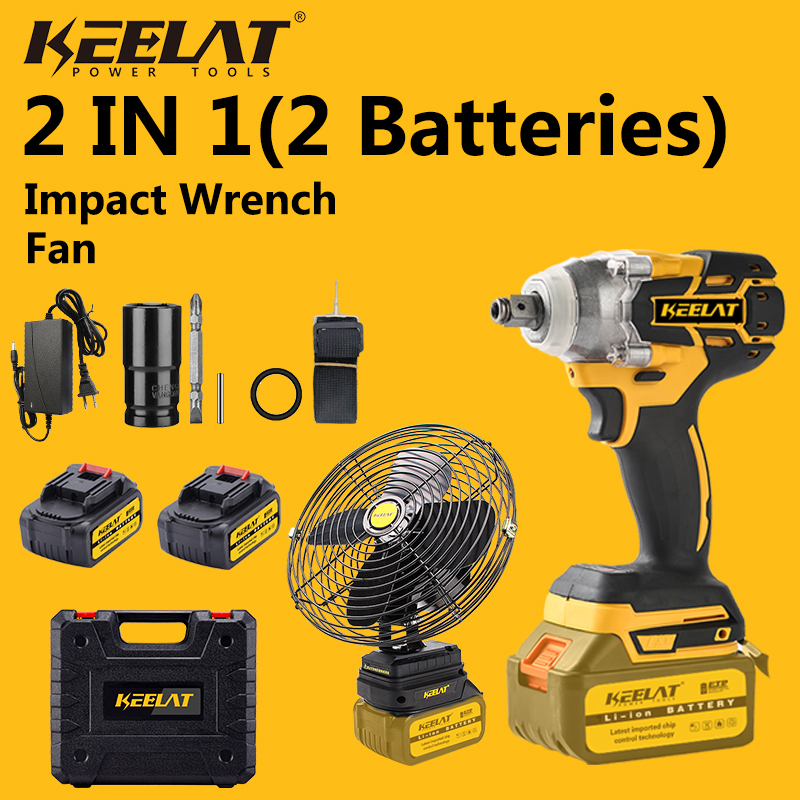 KEELAT Combo Set 4 IN 1 Cordless Drill Angle Grinder Impact Wrench ...