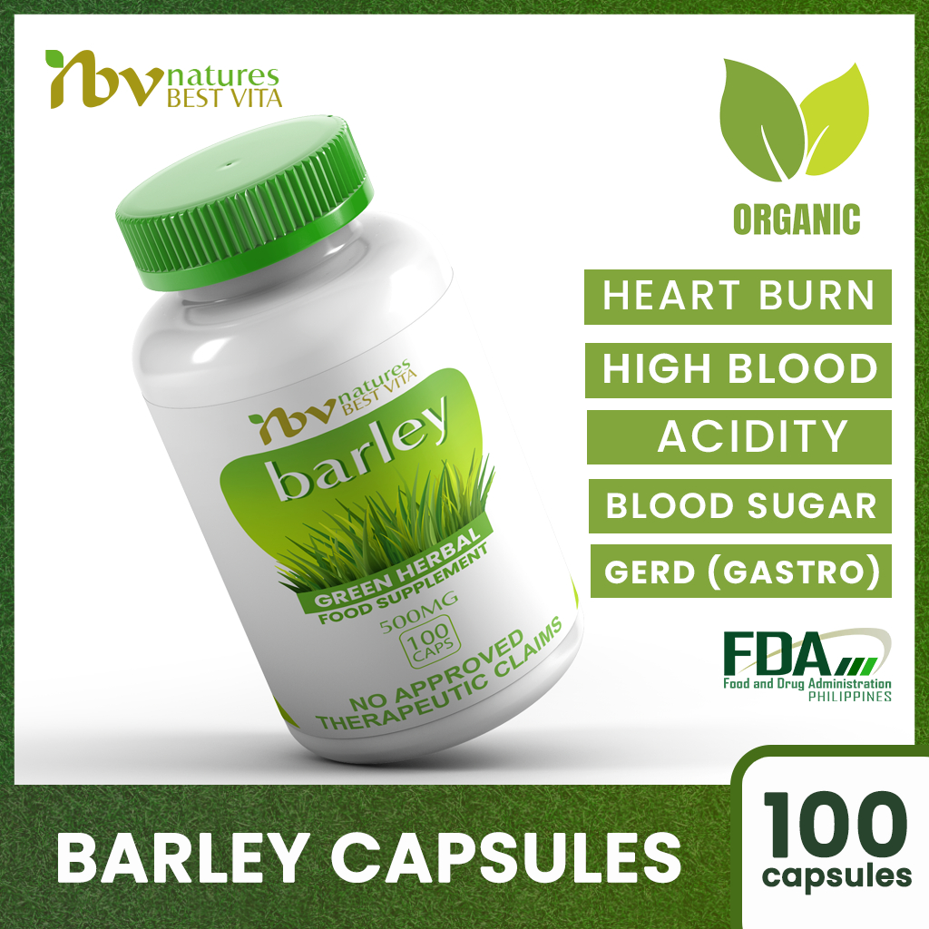 Pure Barley Capsules 100 Capsules 500mg | Shopee Philippines