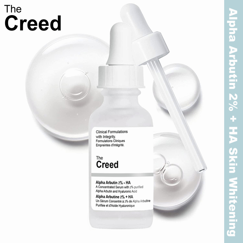 The Creed Alpha Arbutin 2% + HA Serum Whitening Brighten Dark Spots Essence Reduce Pigmentations ...