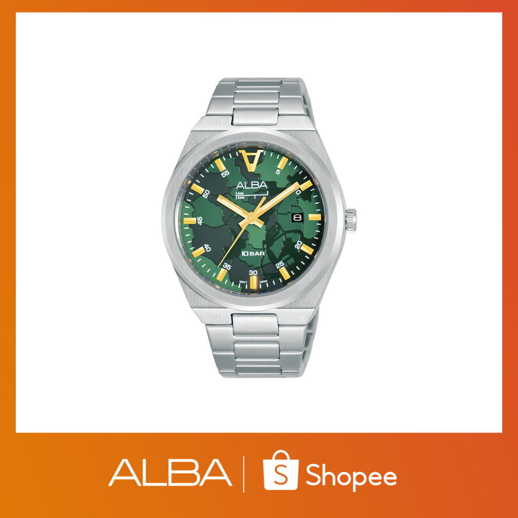 ALBA Philippines Green Dial Stainless Steel Strap AS9N35X1 Quartz Men's ...