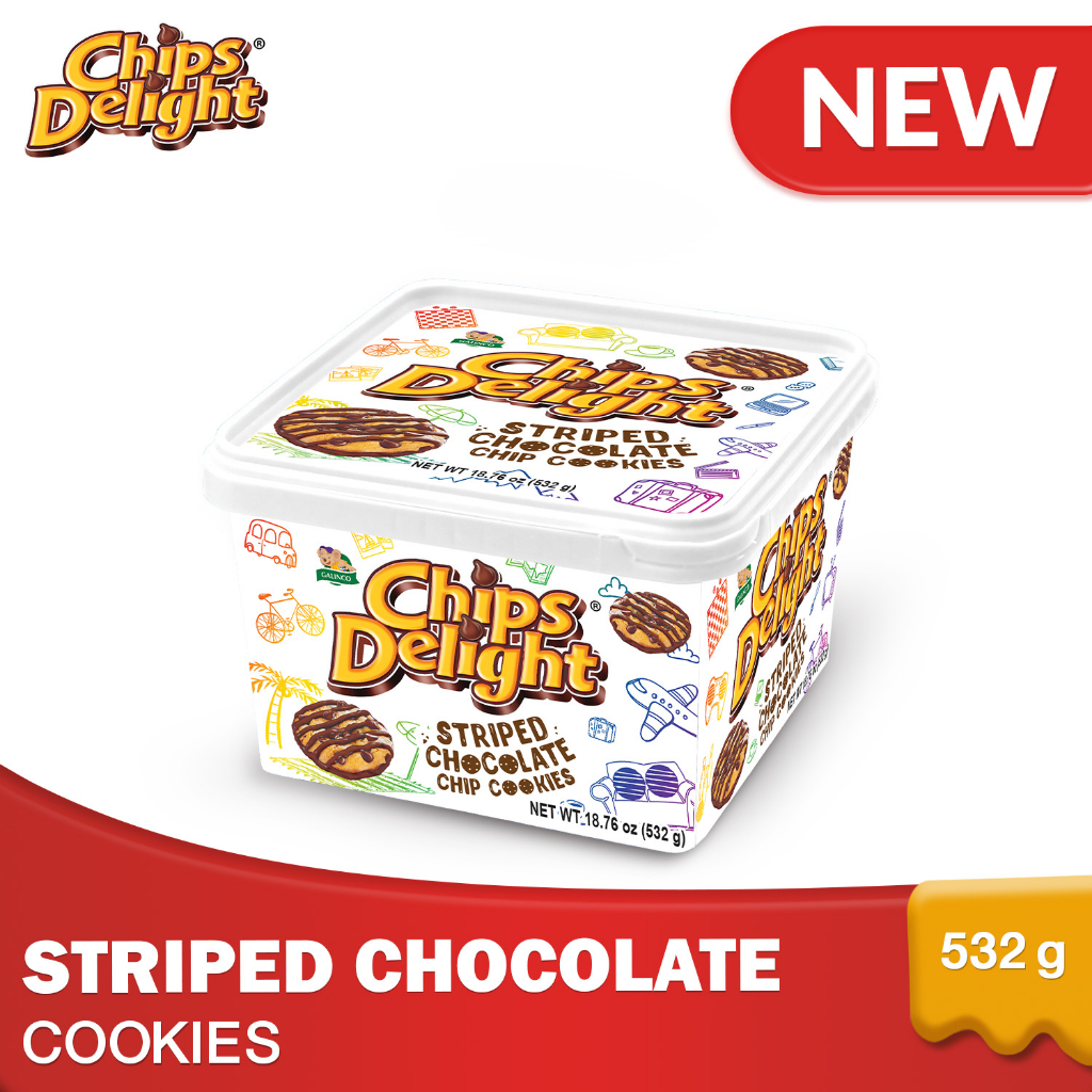 Chips Delight Striped Chocolate Chip Cookies (532g) | Shopee Philippines