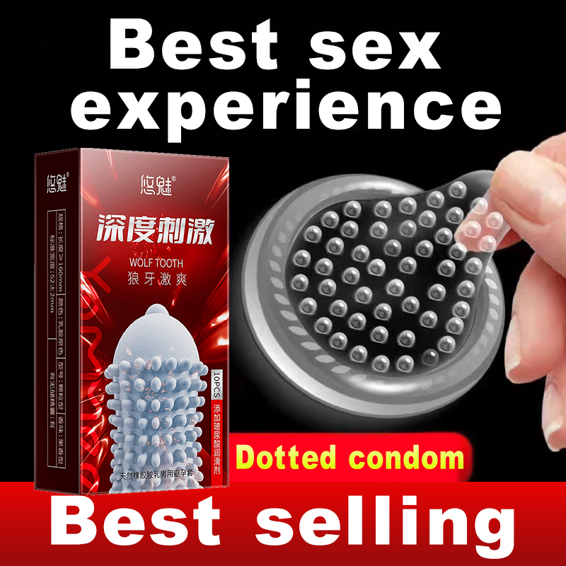 Yomee 10pcs1box Best Sex Condom With Spike For Men Women Ultra Thin Dotted Durex Trust Condoms
