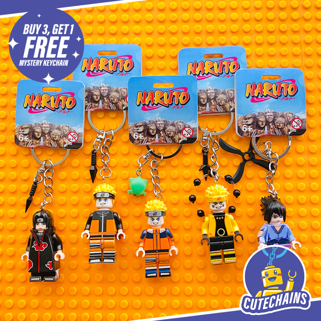 [PROMO!] Naruto Sasuke Itachi Madara Shikamaru Brick Custom Keychains ...