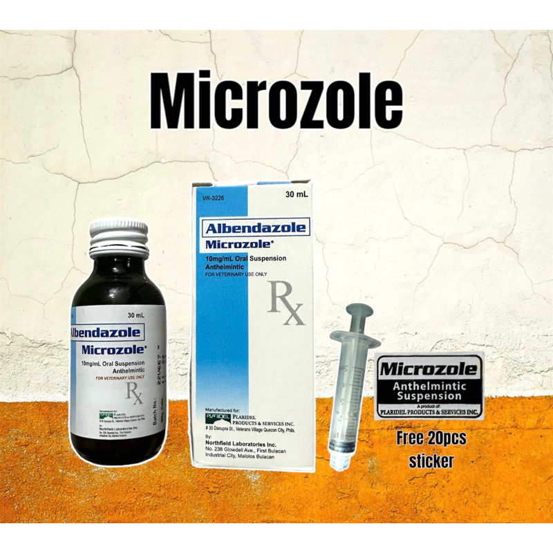 Microzole Dewormer for dog and cats 30ml | Shopee Philippines