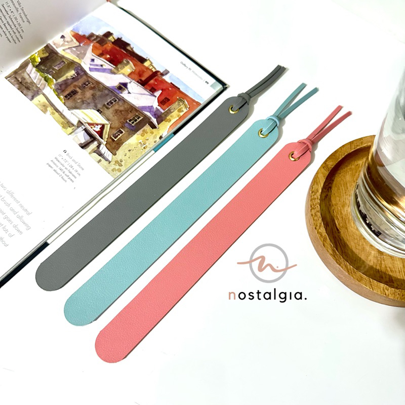 Long and Slim Leather Personalized bookmark (Laser Engraved) | Shopee ...