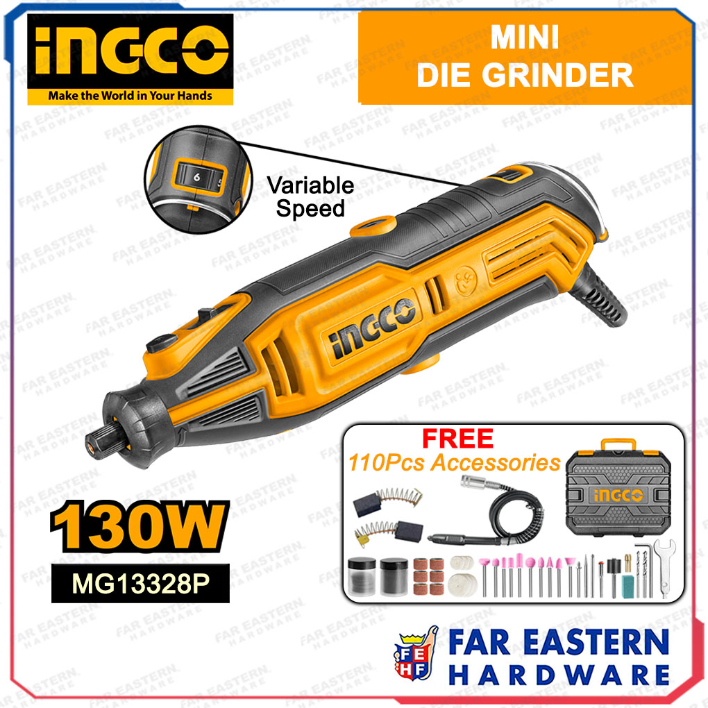 INGCO Mini Die Grinder Rotary Tool w/ 110pcs Accessories MG13328P ...