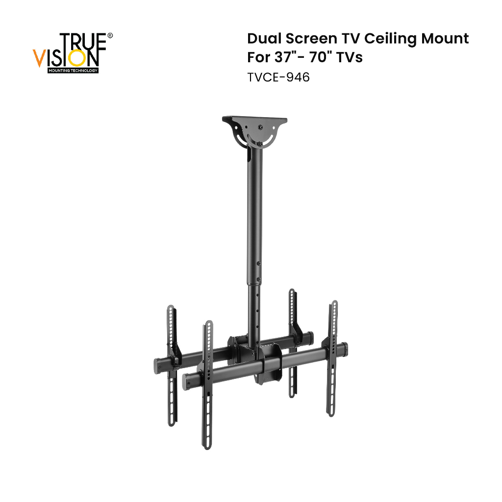 True Vision Dual Screen TV Ceiling Mount For 37"-70" TVCE-946 | Shopee ...