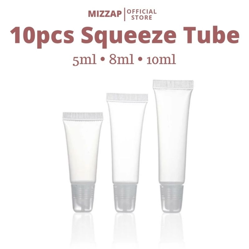Squeeze Tube 10ml 8ml 5ml Lipgloss Tube • Cosmetic Packaging Travel ...