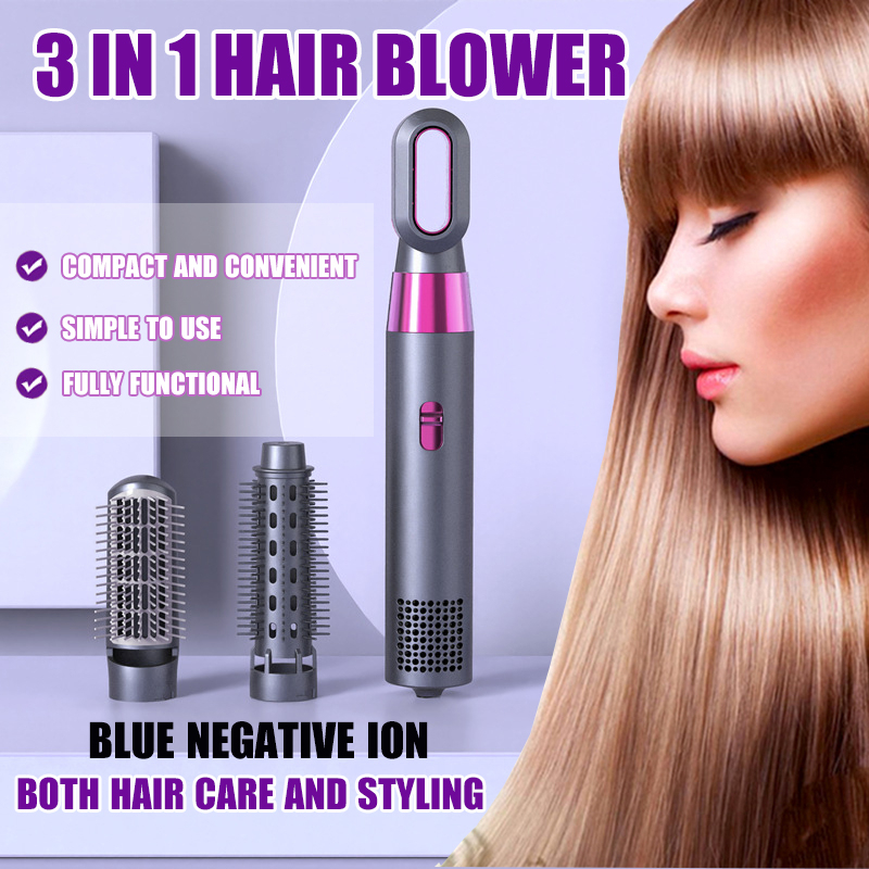 3 in 1 Hair blower Hair curler Straight hair comb Electric blow dryer ...