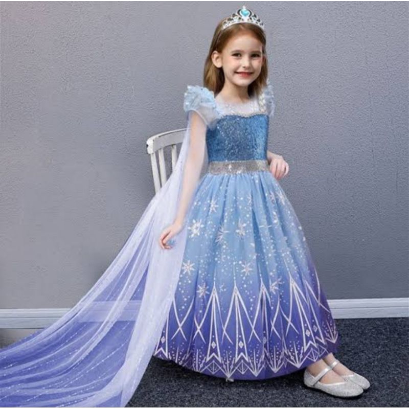 Princess Elsa Costume with Cape for kids | Shopee Philippines