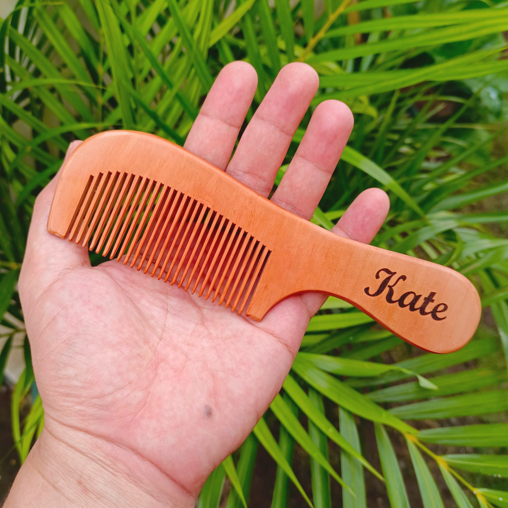 Personalized Wooden Comb (Laser Engraved) | Shopee Philippines