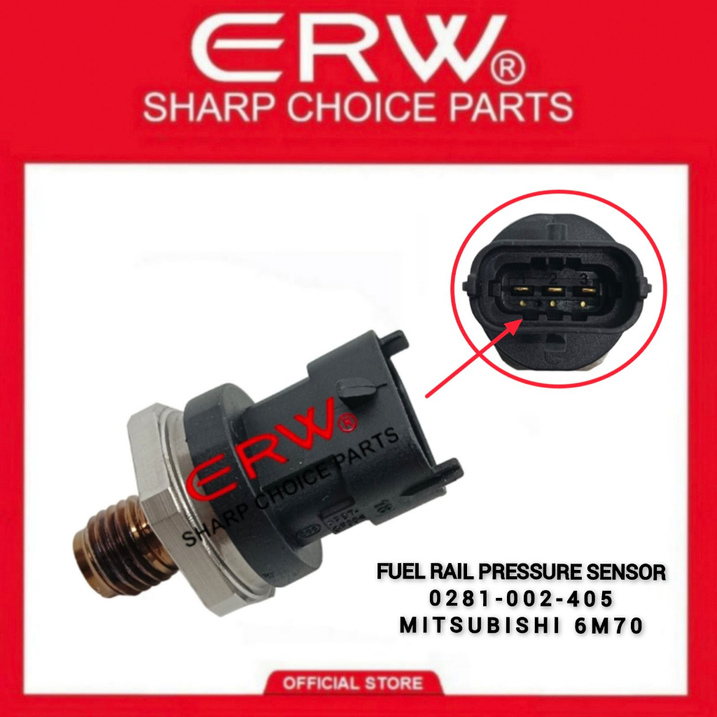 FUEL RAIL PRESSURE SENSOR MITSUBISHI 6M70 Replacement part no. (0281-002-405) 1PC | Shopee ...