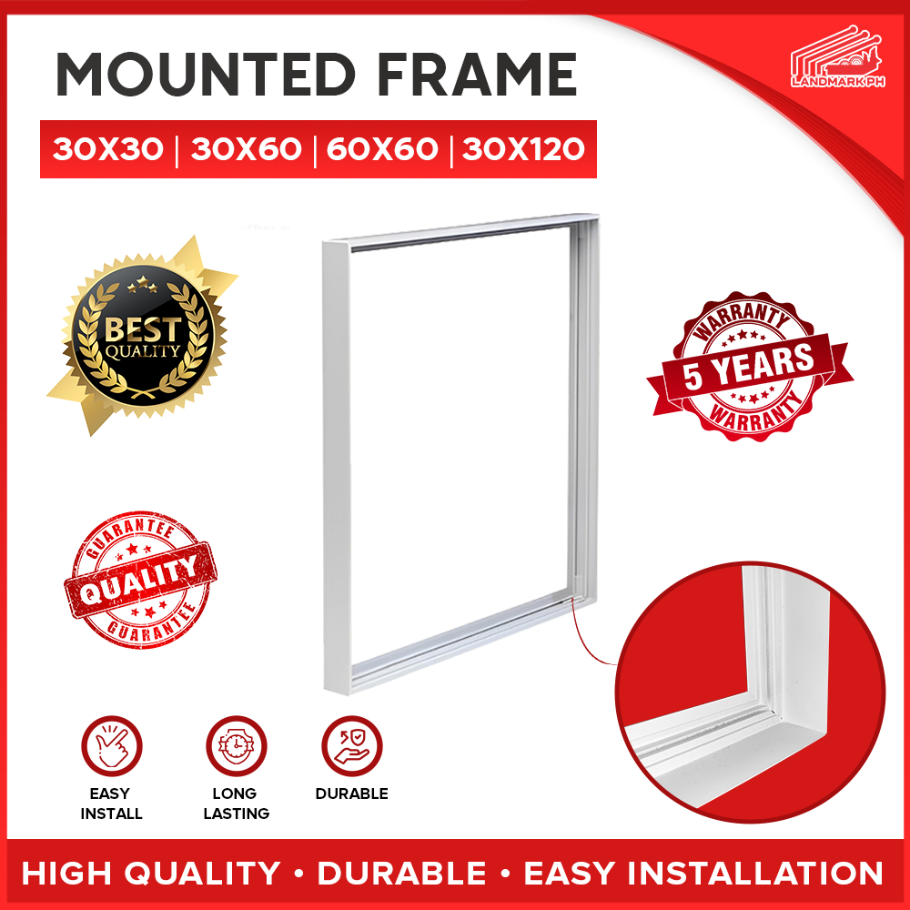 Surface Mount Frame for LED Flat Panel Light - Aluminum Surface Mounting Bracket Kit | Shopee ...