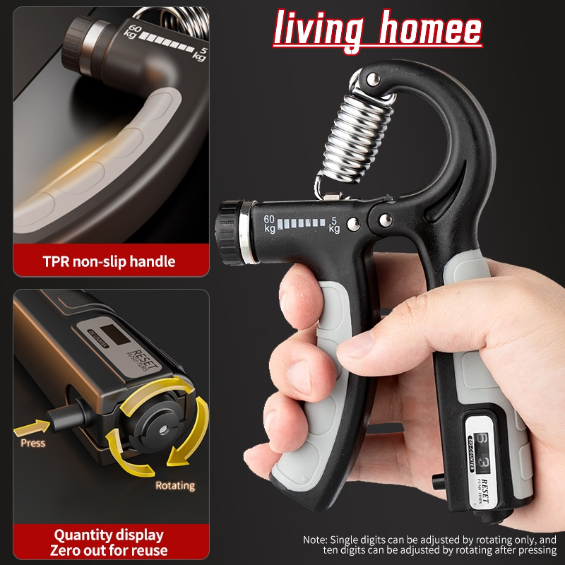 5-60kg grip R-shaped adjustable and countable grip strength exercise ...