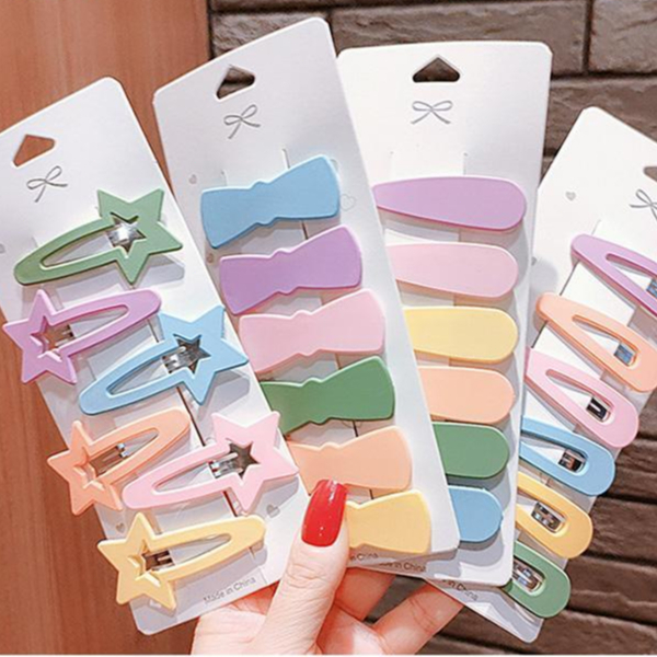 6PCS Simple Temperament Hairpin Girl Side Bangs Hairpin Broken Hair ...