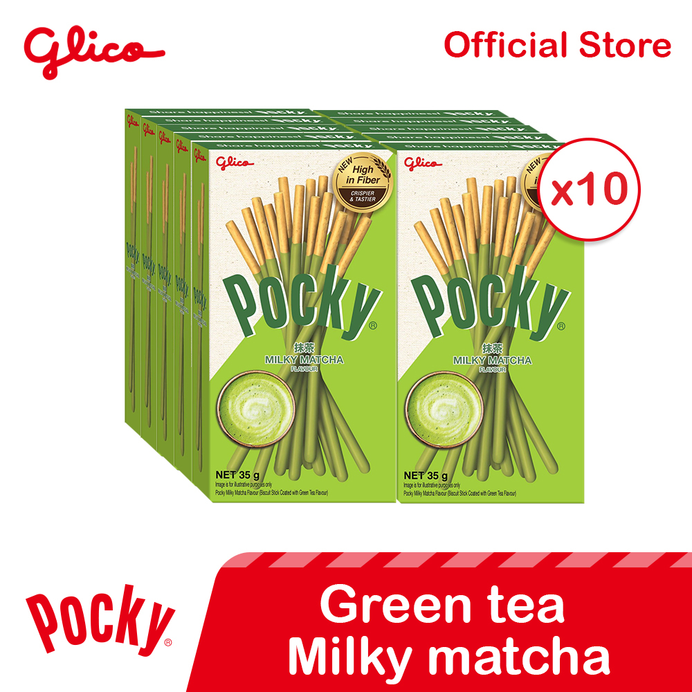 Pocky green tea milky matcha 35g 10pcs | Shopee Philippines