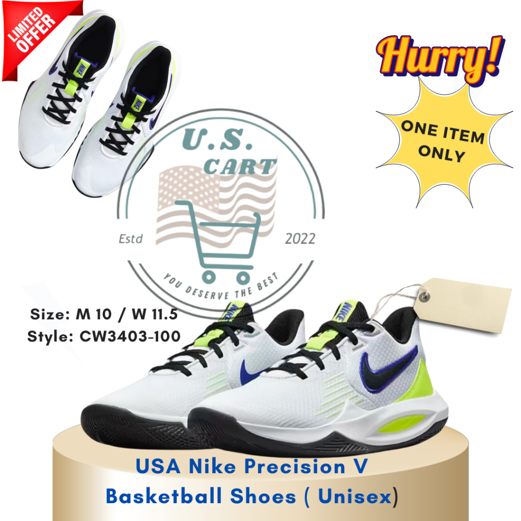 Nike Precision 5 Basketball USA Shoes ( Unisex) SIZE 10 ( Men) 11.5 ...