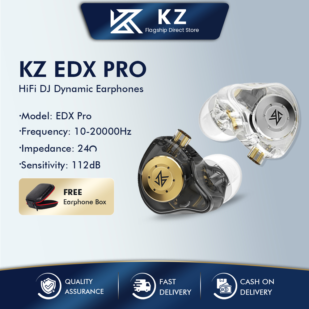 KZ EDX/EDX Pro Dynamic In Ear Earphone Orignial 1DD HIFI In Ear Earphon ...