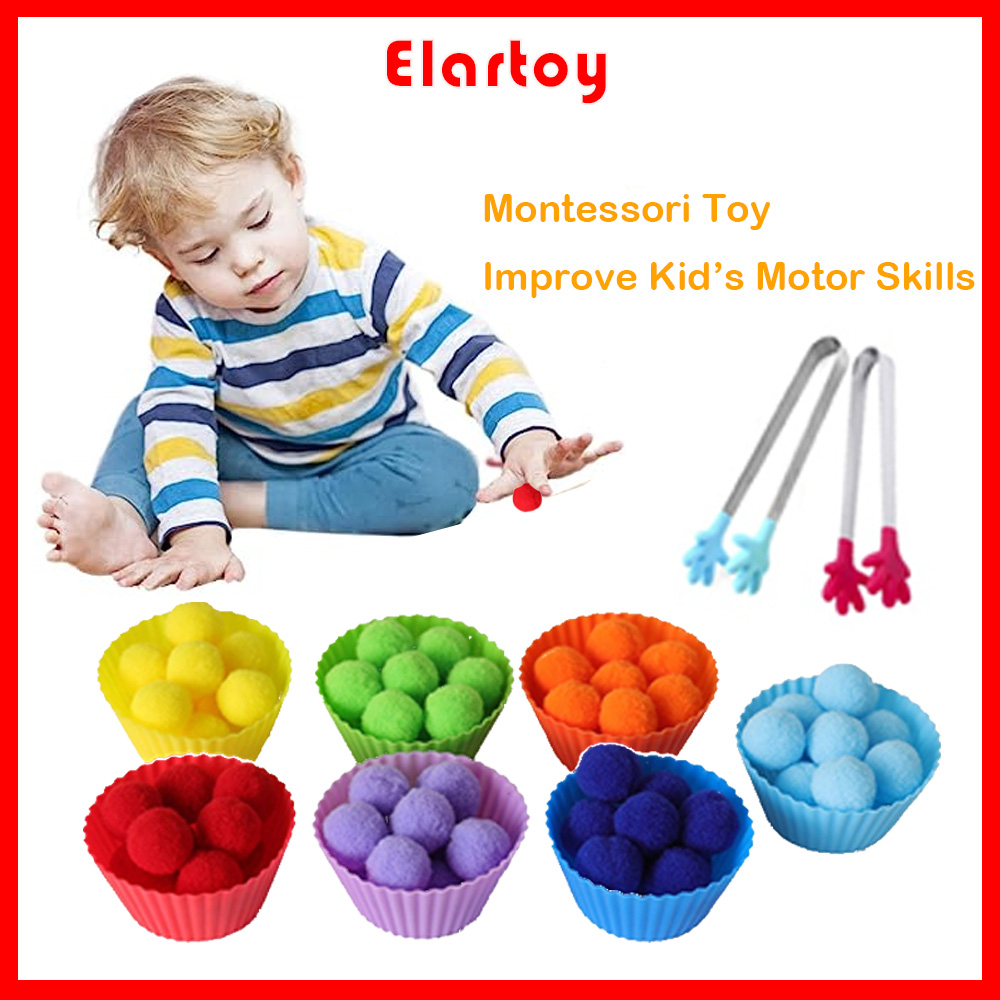 Early Educational Montessori Toy Baby Sorting Colors Sensory Toys Baby ...