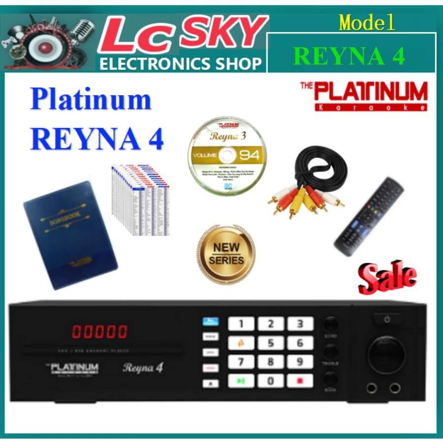 The (reyna 4 platinum player) reyna 4.Karaoke DVD Player , Free CD Songbook&songlist | Shopee ...