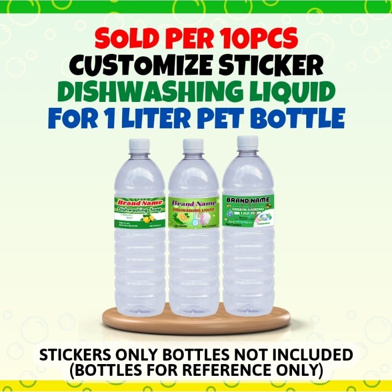 Customized Sticker Label for Dishwashing Liquid SOLD PER 10PCS | Shopee ...