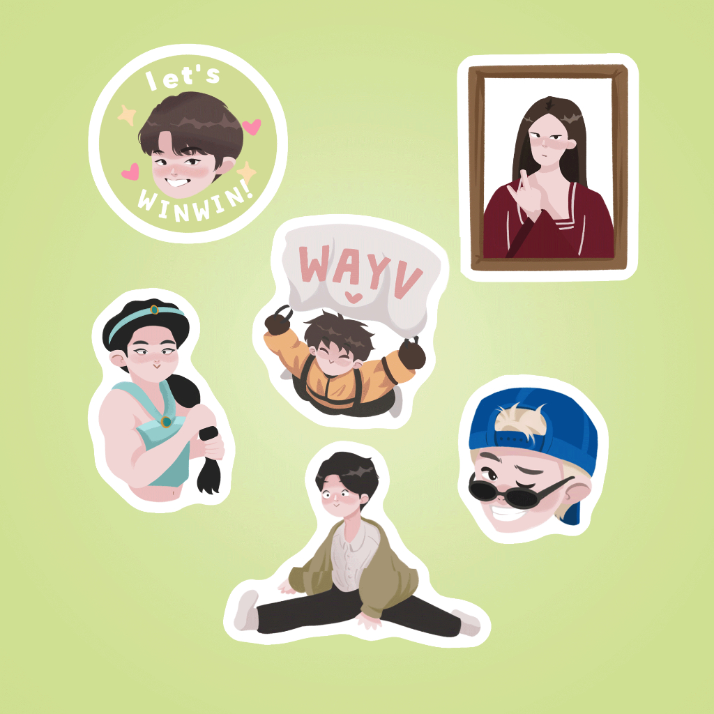 WayV NCT KPOP Sticker Pack / Waterproof Laptop Stickers | Subtle Days ...