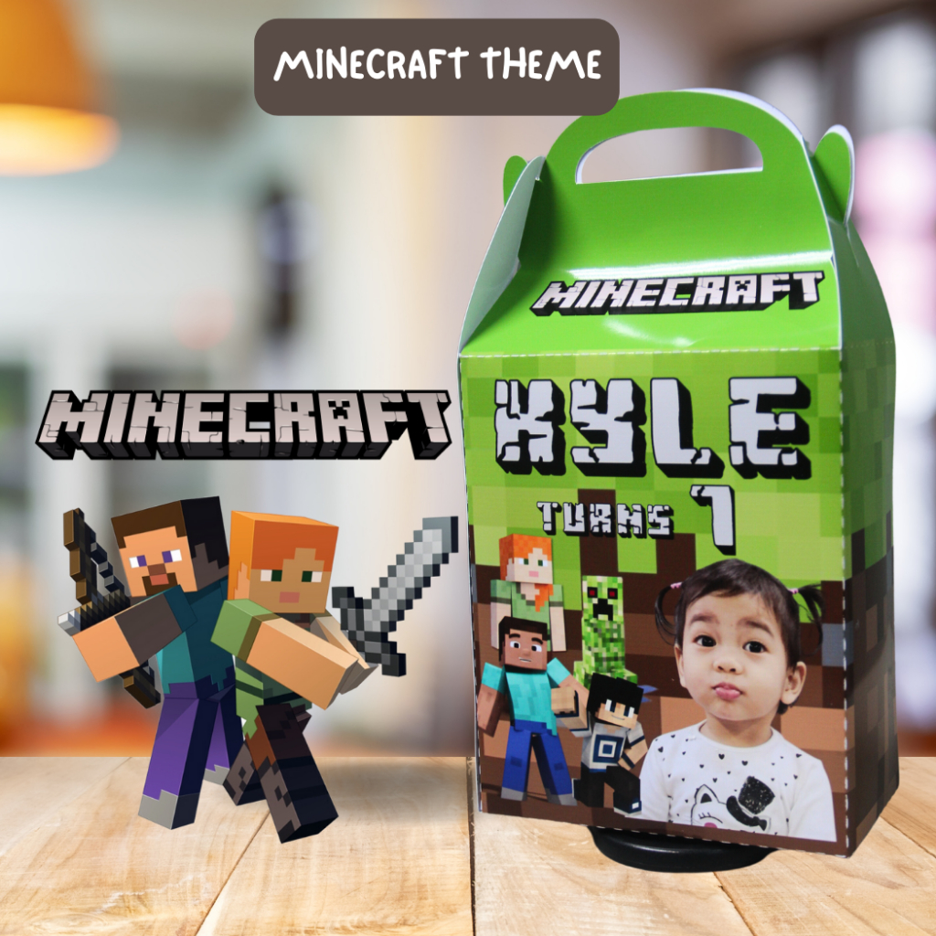 Minecraft lootbox lootbag customized personalized | Shopee Philippines