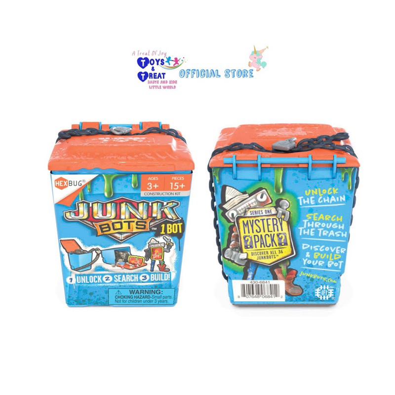 HEXBUG JUNKBOTS Small Factory Collection Trashbin Dumpster ~ORIGINAL ...