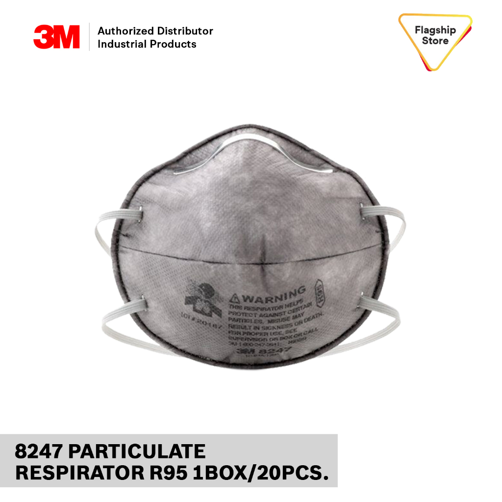 3M™ PARTICULATE RESPIRATOR 8247 R95 1BOX/20PCS. | Shopee Philippines