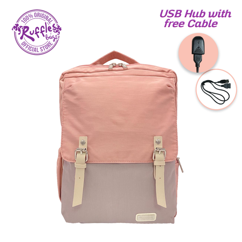 Ruffles Bags Danica Backpack 16" 2 color combination | Shopee Philippines