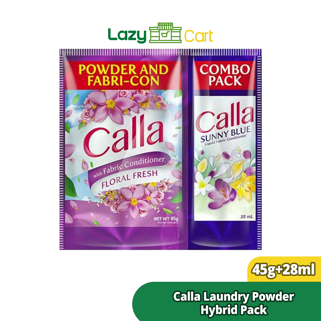 Lazycart Calla Laundry Powder Hybrid Pack 45g+28ml – Powerful Cleaning ...