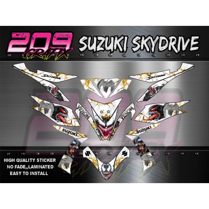 Suzuki Skydrive decals sticker, Laminated | Shopee Philippines