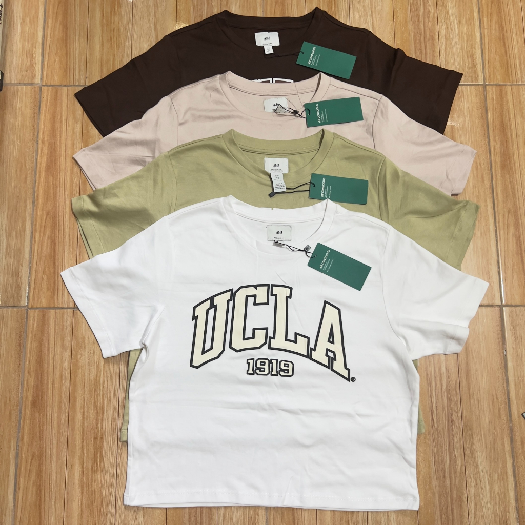 DEAR CLOSET | H&M UCLA Loose Croptop Tshirt | Shopee Philippines
