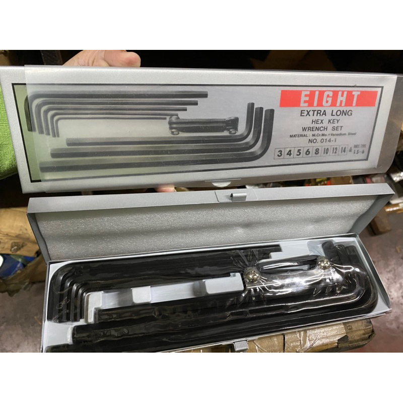 Eight Tools Extra Long Hex Key Set with Metal Case (15pcs/set) Made in ...