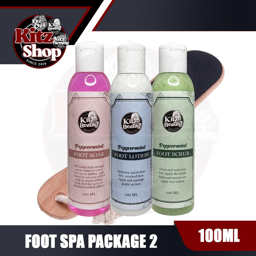 Foot Spa Set Package 2 (Foot Soak 100ml , Foot Scrub 100ml , Foot ...