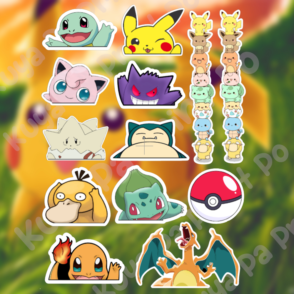 Pokémon Peeker Sticker Set – Anime Stickers | Waterproof Vinyl ...