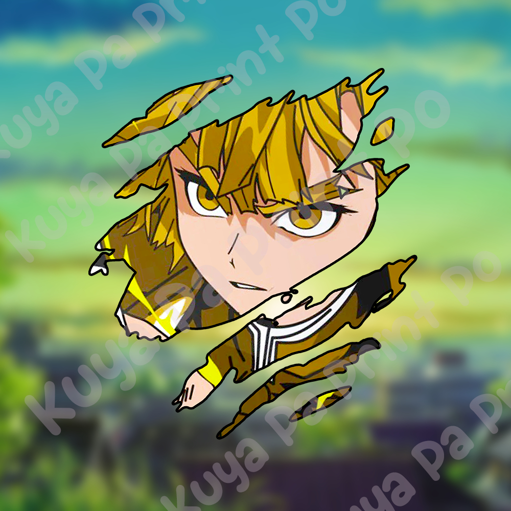 Scratch Sticker - Demon Slayer Anime Vinyl Sticker Waterproof | Shopee ...