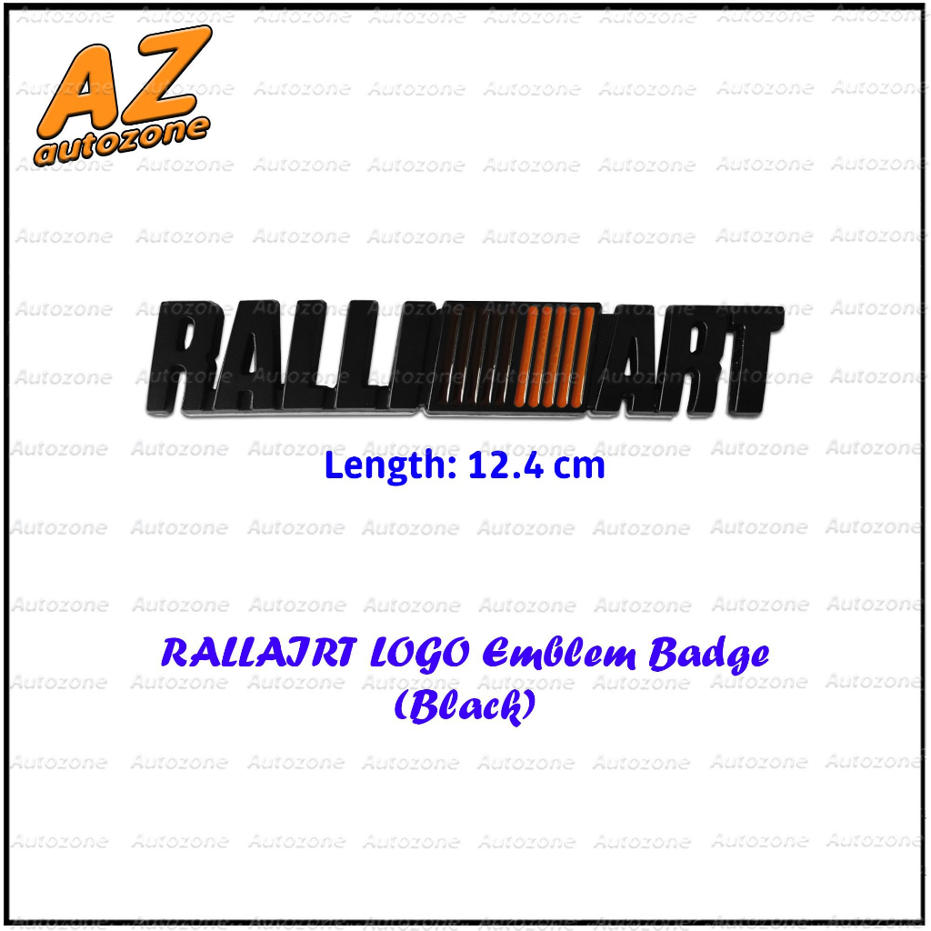 RALLIART LOGO Rear Trunk Emblem Badge for Mitsubishi Cars (Black ...