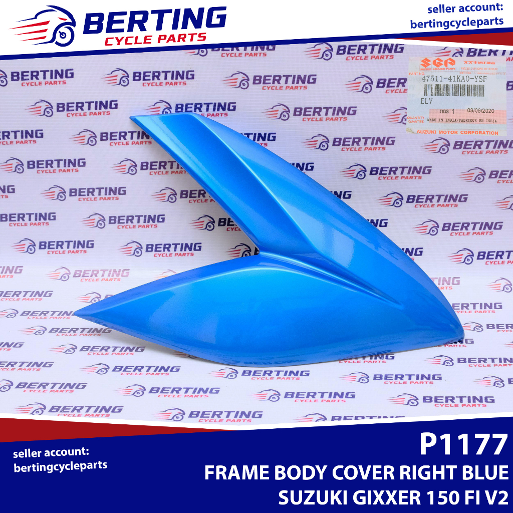 SGP COVER FRAME BODY RIGHT BLUE Suzuki Gixxer 150 FI V2 Genuine 47511-41KA0-YSF | Shopee Philippines
